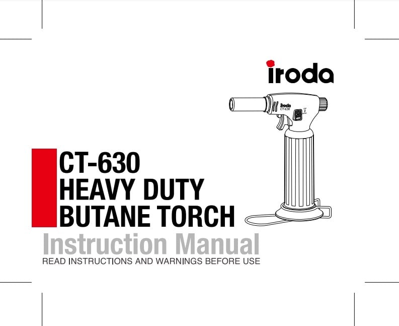 CT-630 Heavy Duty Butane Torch - Iroda Brand -Made in Taiwan